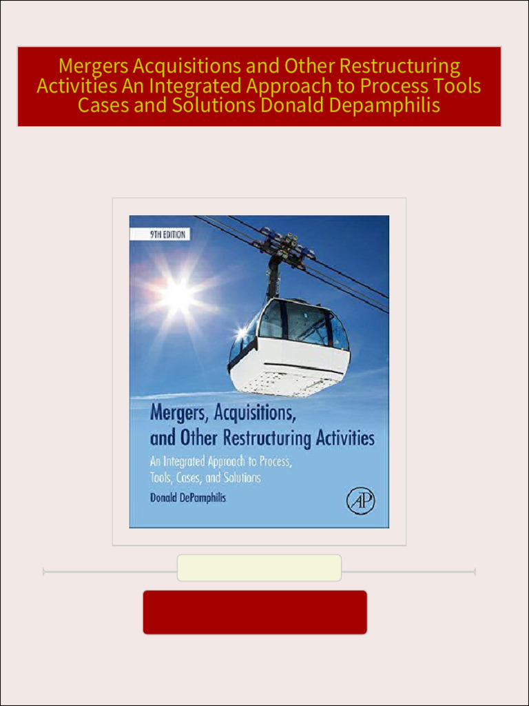 Instant download Mergers Acquisitions and Other Restructuring ... Instant download Mergers Acquisitions and Other Restructuring ...