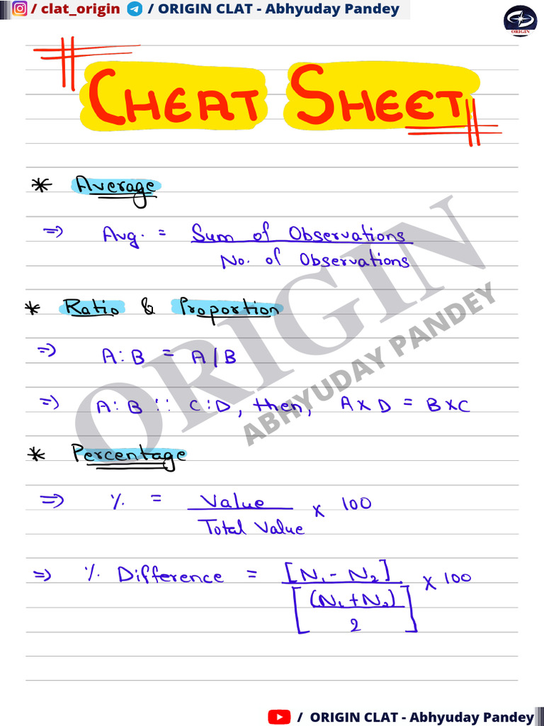 Copy of Quants - Cheat Sheet | PDF