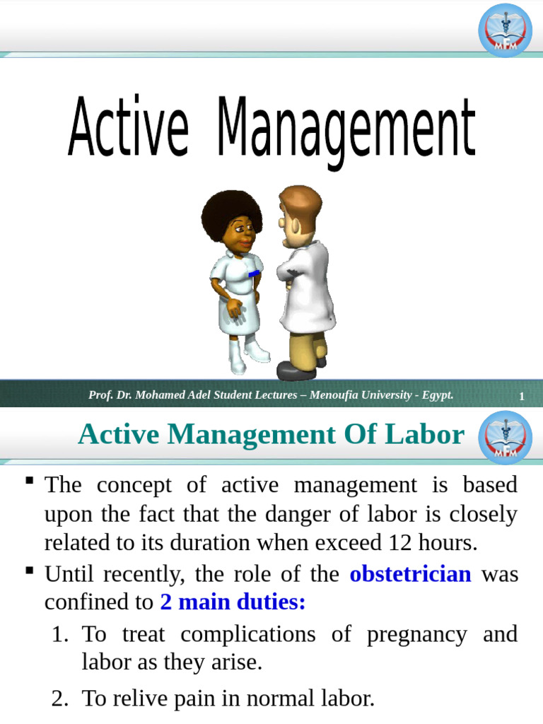 Active Management of Labor | PDF | Childbirth | Maternal Health
