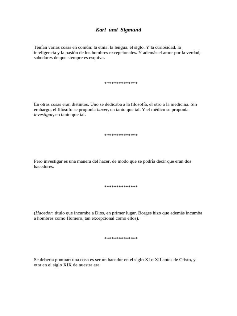 Karl Und Sigmund | PDF