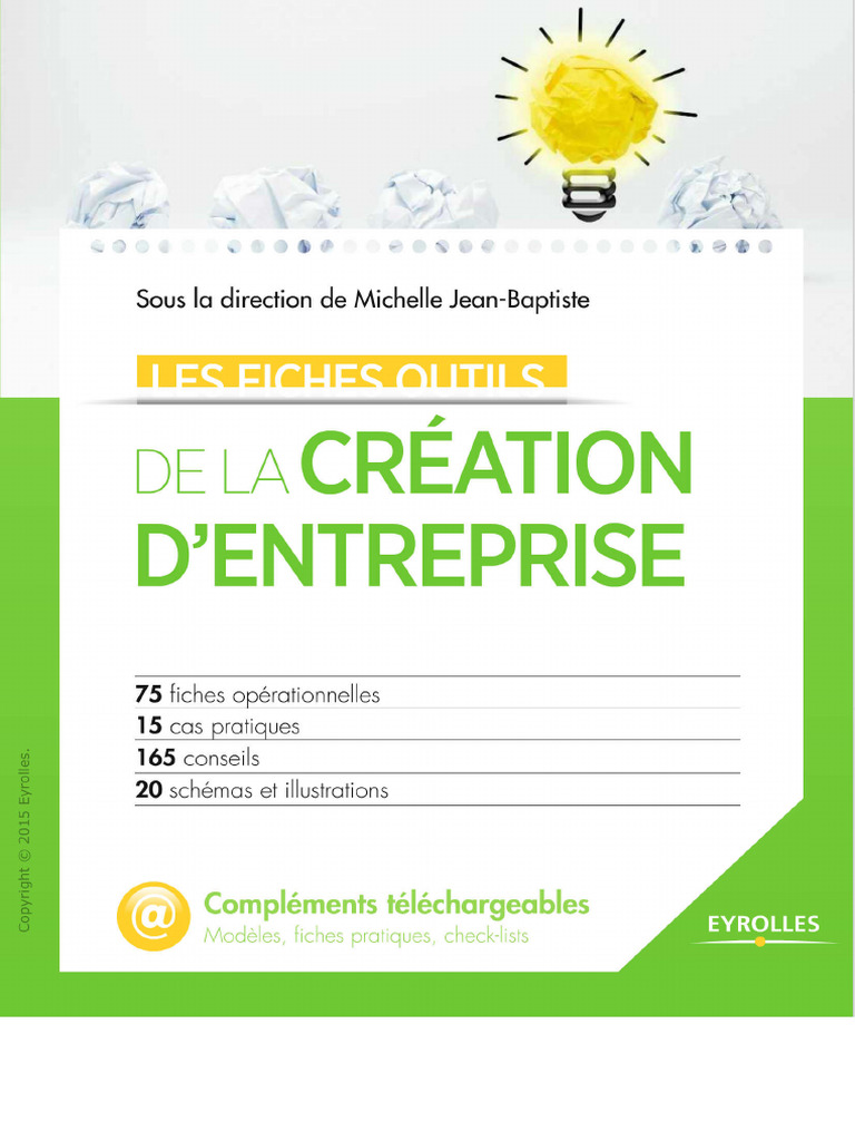 Les Fiches Outils de La Création d'Entreprise - 75 Fiches Opérationnelles - 15 Cas Pratiques - | PDF