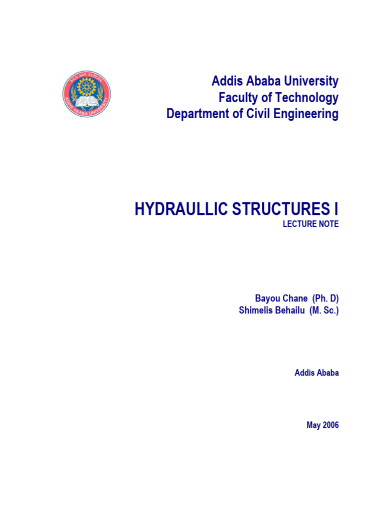 Hyd Stru Note | PDF | Dam | Spillway