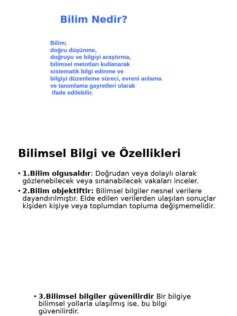 Bilim Nedir | PDF