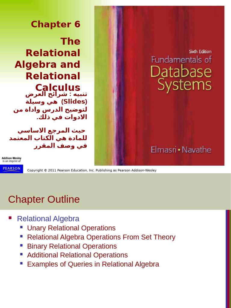 CIS340_Lecture Algebra-1 | PDF | Relational Database | Relational Model