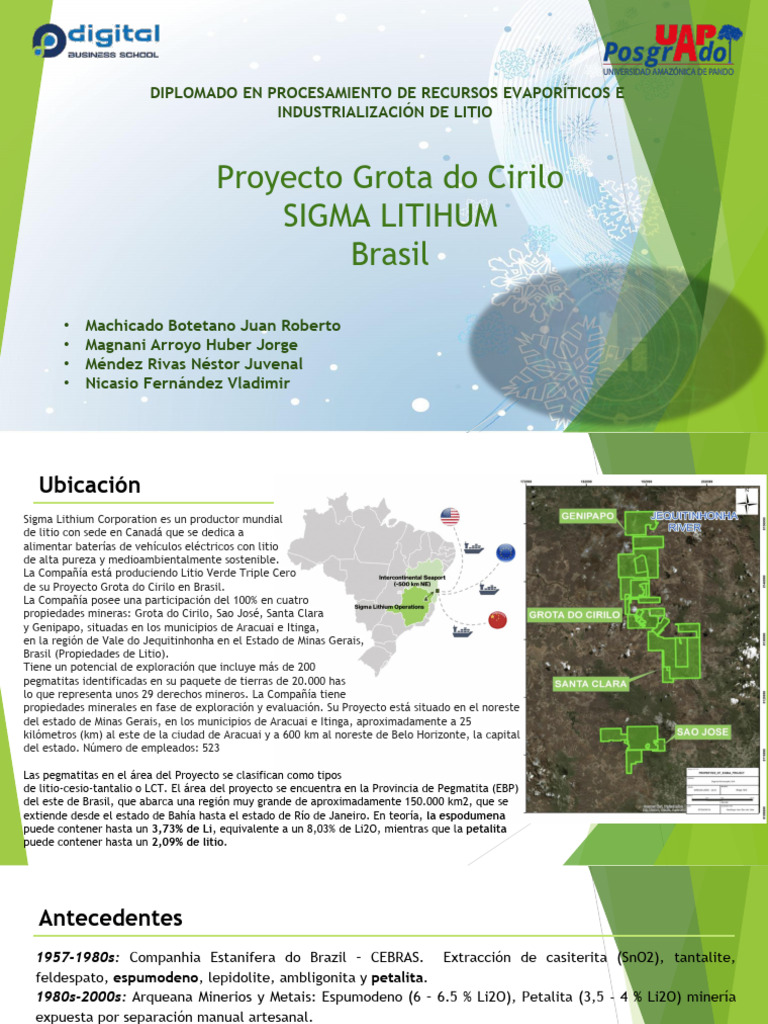 Proyecto Grota do Cirilo: Litio Sostenible | PDF | Agua | Minería