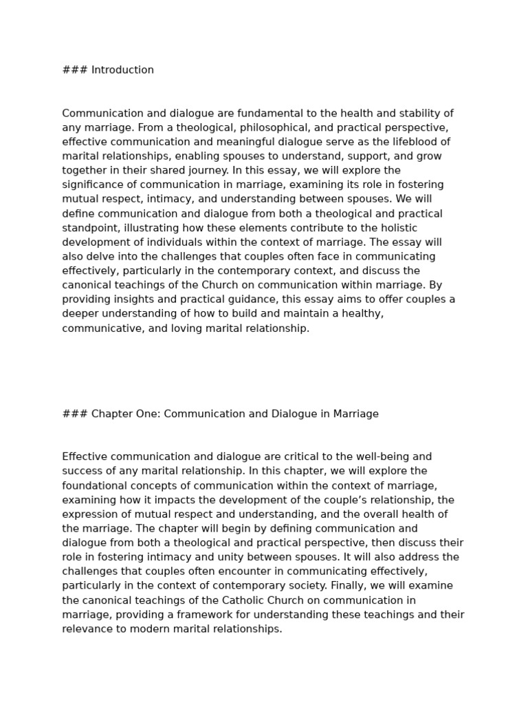 Importance of Dialogue in Marriage | PDF | Marriage | Communication