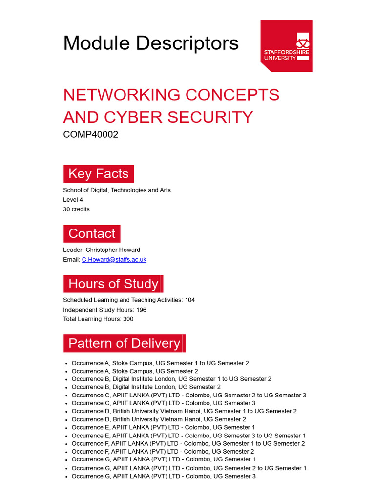 COMP40002_Networking Concepts and Cyber Security | PDF | Computer ...