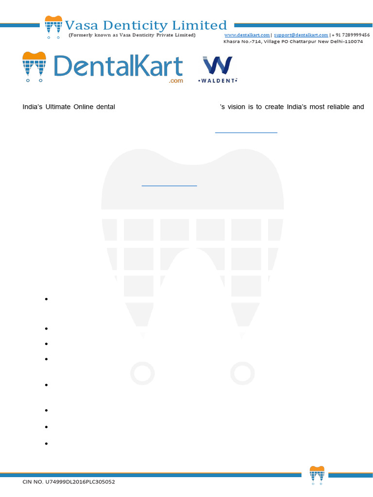DentalKart - Sales JD With Annexure | PDF | Salary | Business