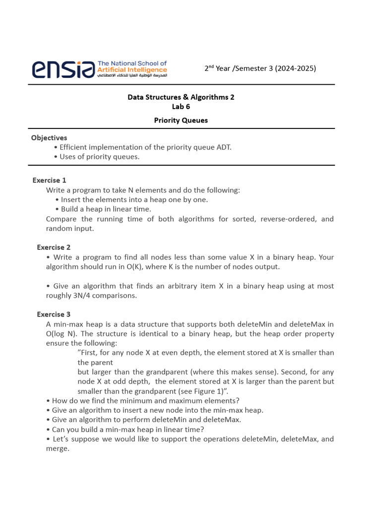 Y2 - DSA2 - Lab 6 - 2024 | PDF