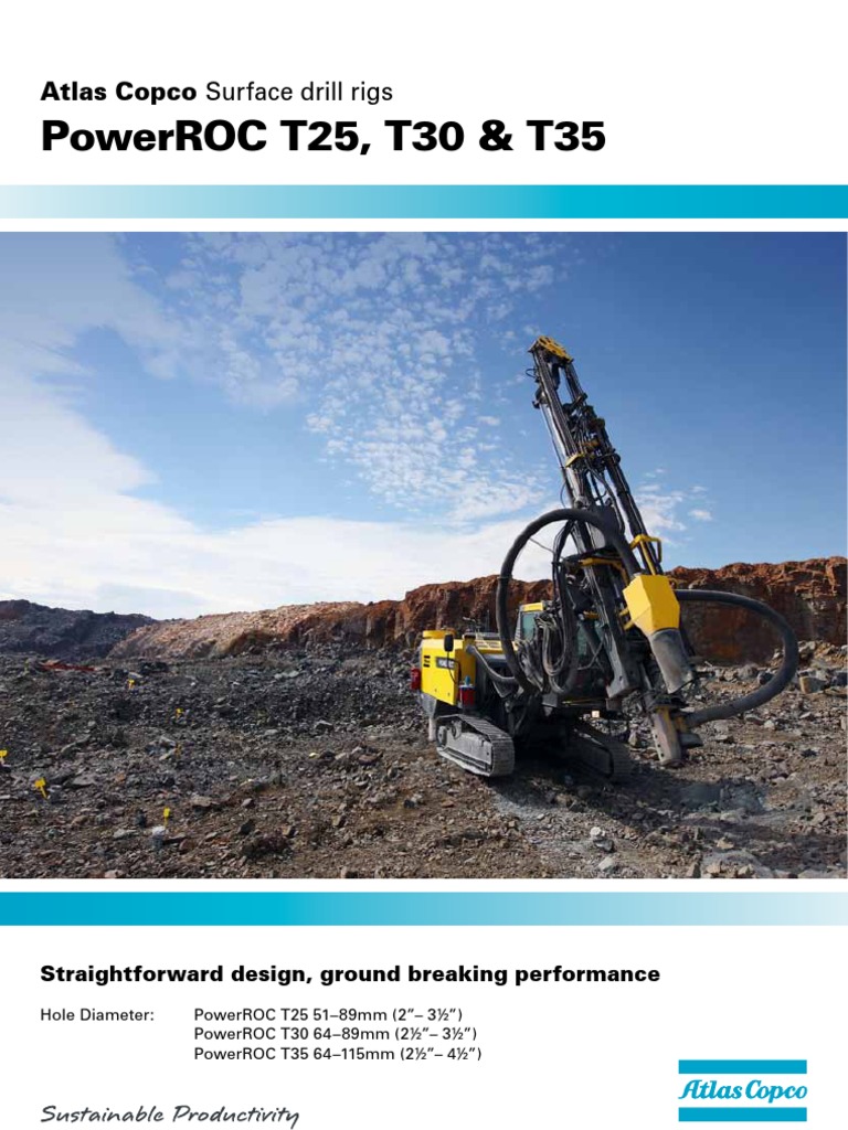 Atlas Copco Top Hammer Drills t25,30,35. | PDF | Drill | Drilling Rig