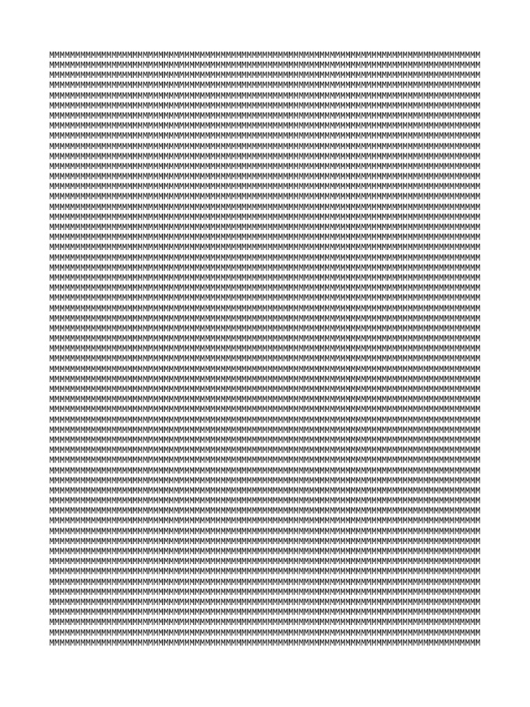 Letter M Million Times | PDF