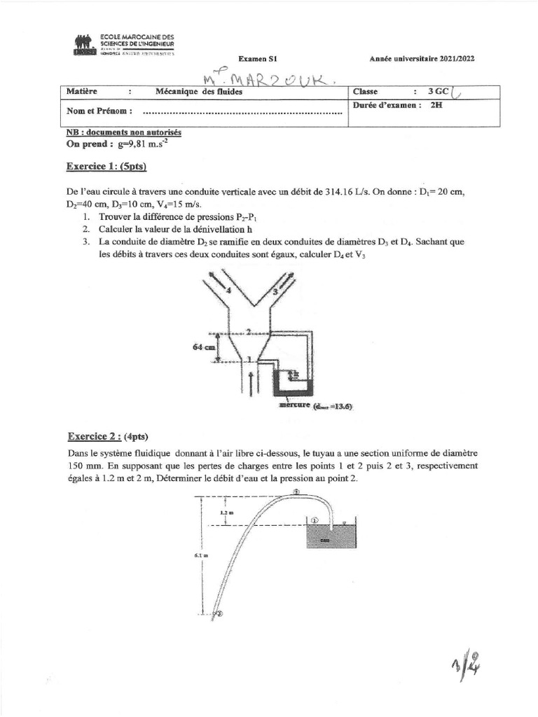 3GC-Examens Février 2022 | PDF