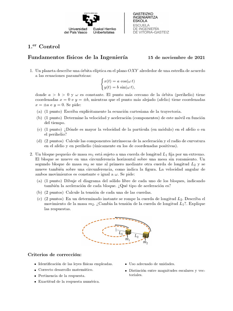 Kontrola 21-22 2 | PDF | Orbita | Aceleración