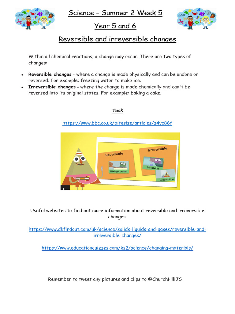 5h27. Science Reversible and Irreversible Changes.205248666 | PDF
