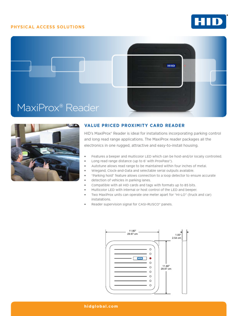 HID MaxiProx Reader Specifications | PDF | Light Emitting Diode ...