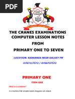 Computer Lesson Notes For Primary Three | PDF | Icon (Computing ...