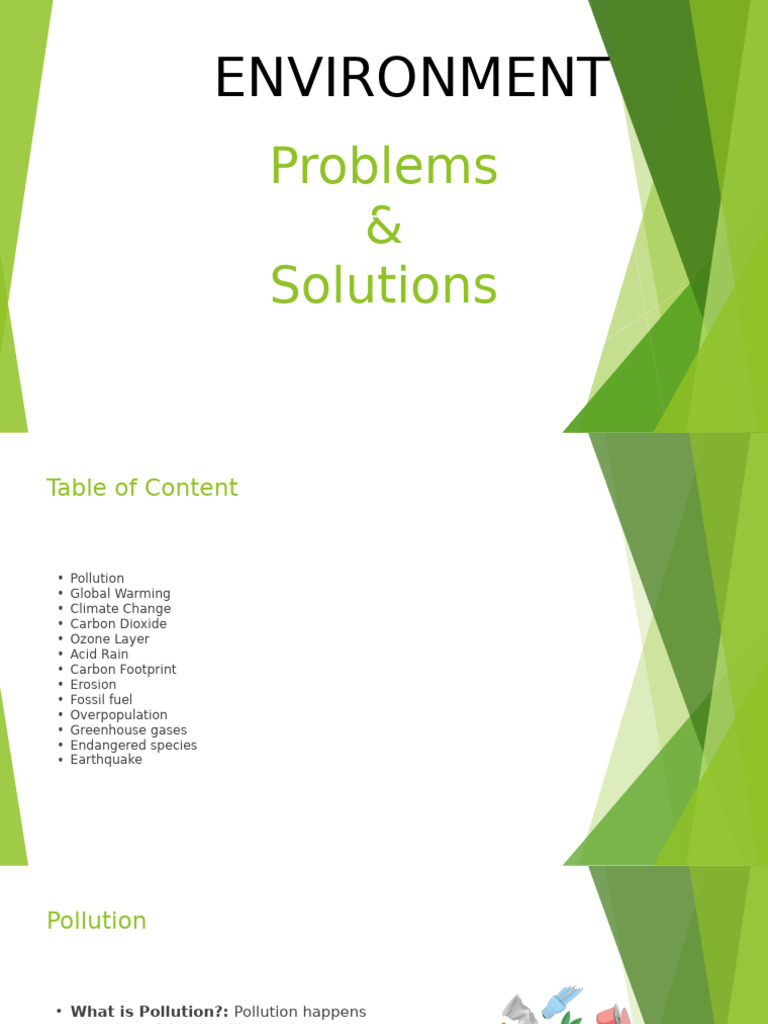 Problems&Solutions | PDF | Climate Change | Pollution