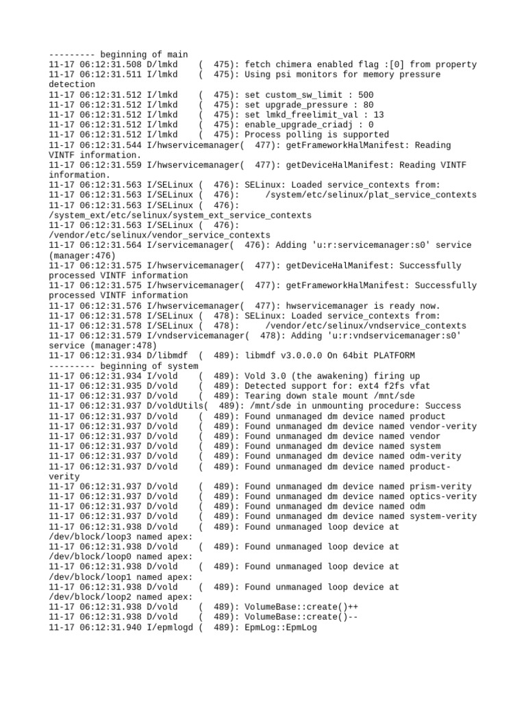Logcat Prev CSC Log | PDF | System Software | Unix