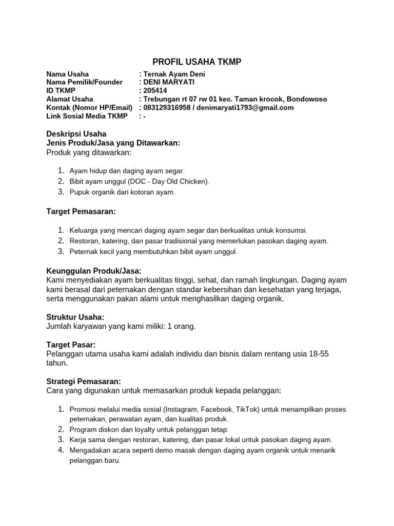 Deni Maryati - Profil | PDF