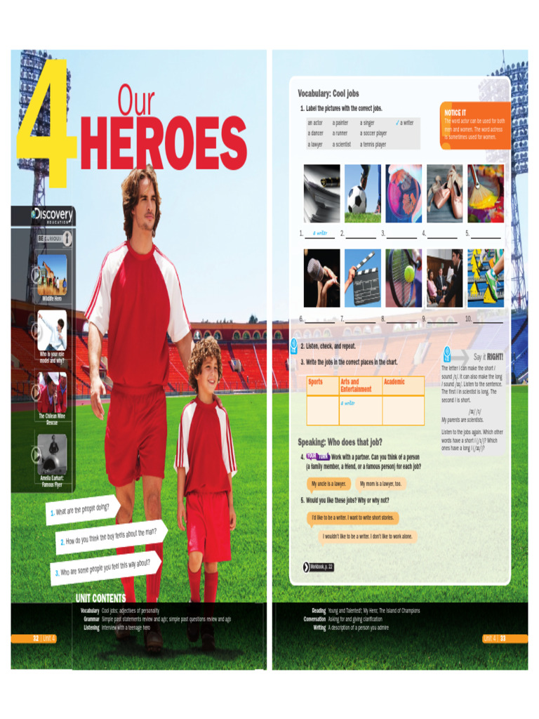 First - Uncover Level 2 Unit4 | PDF | Linguistics | Grammar