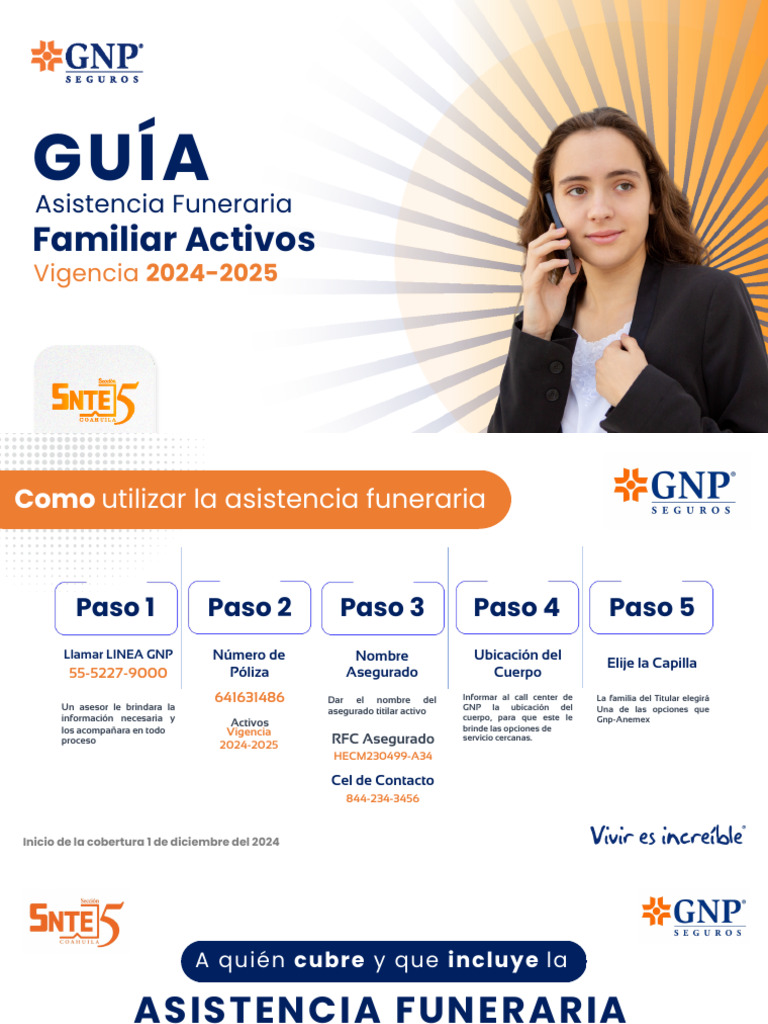 Guia Asistencia Funeraria Activos GNP - 2024-2025 | PDF | Casa funeraria | Aspectos culturales ...
