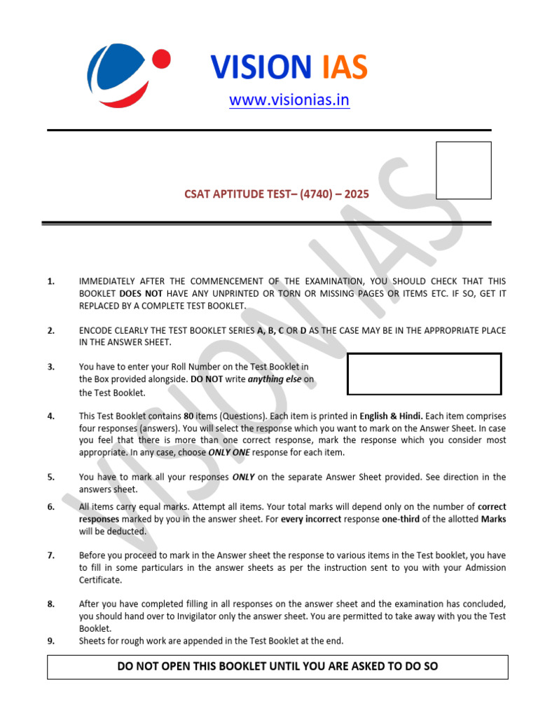 CSAT Test 5 (Master) | PDF | Sustainability | Glacier