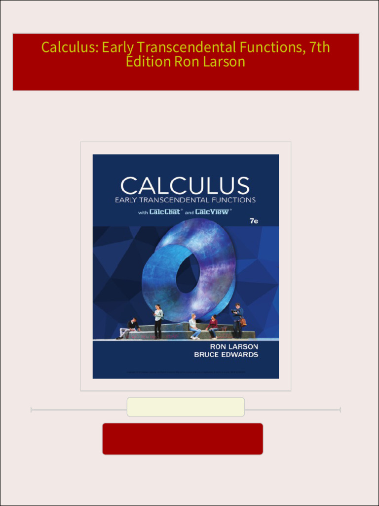 Calculus: Early Transcendental Functions, 7th Edition Ron Larson | PDF | Force | Orbit