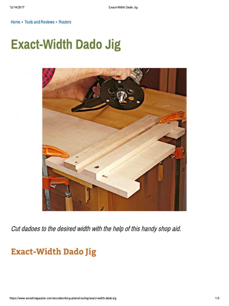Exact-Width Dado Jig | PDF