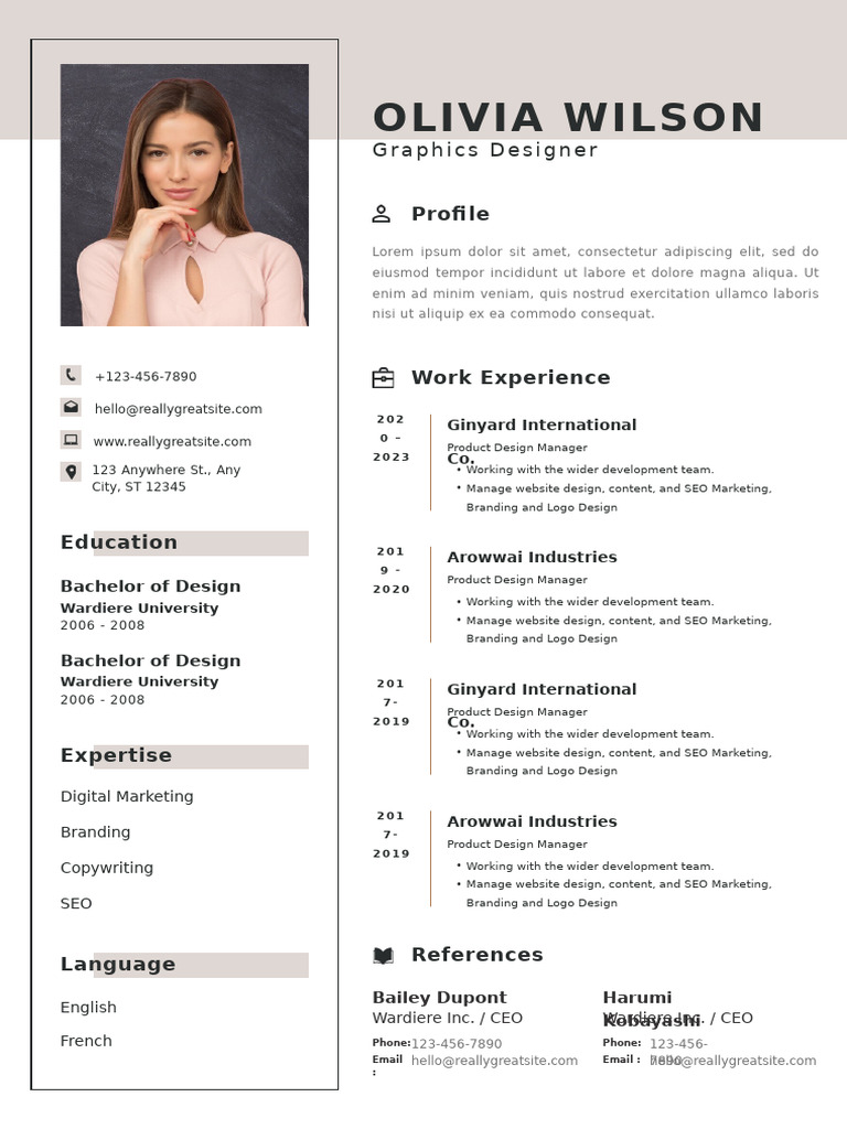 Simple Professional CV Resume | PDF