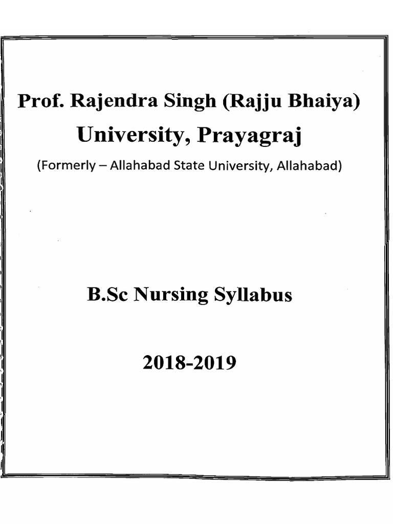 BSC Nursing Syllabus Revised | PDF