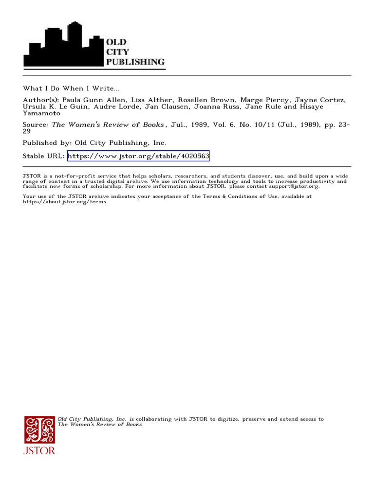 Allen-Write-1989 | PDF | Experience