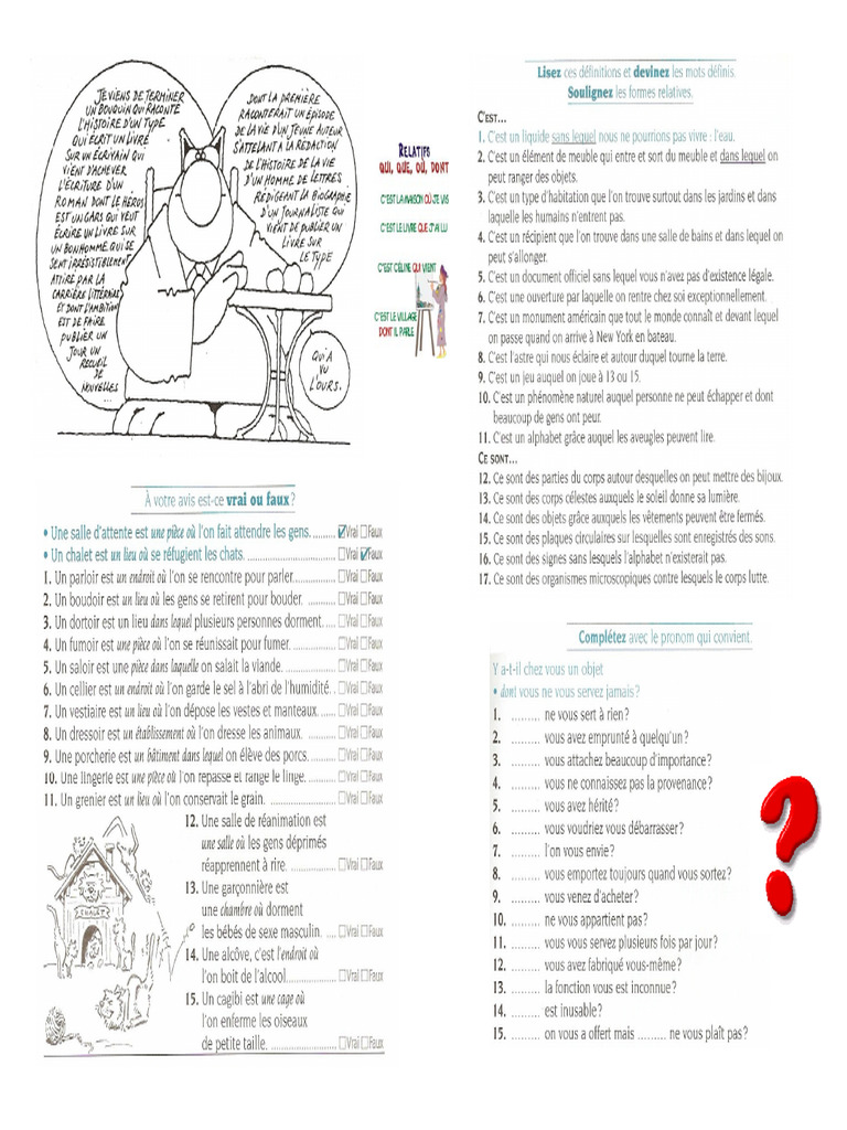 Microsoft Word - Les Pronoms Relatifs | PDF