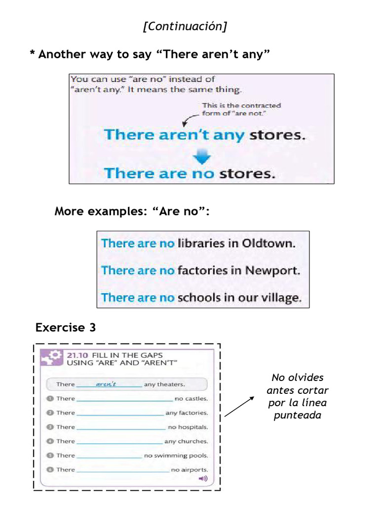 Continuacion There isare Exercises | PDF