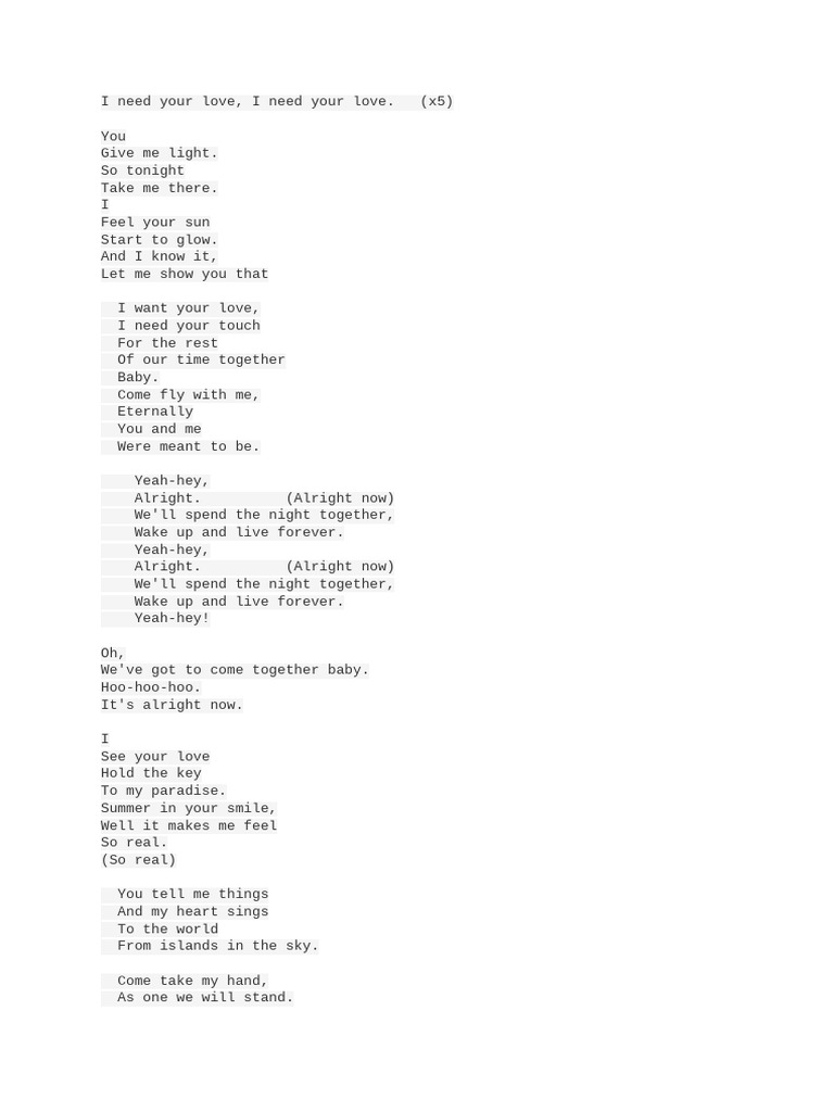 Alright Lyrics | PDF