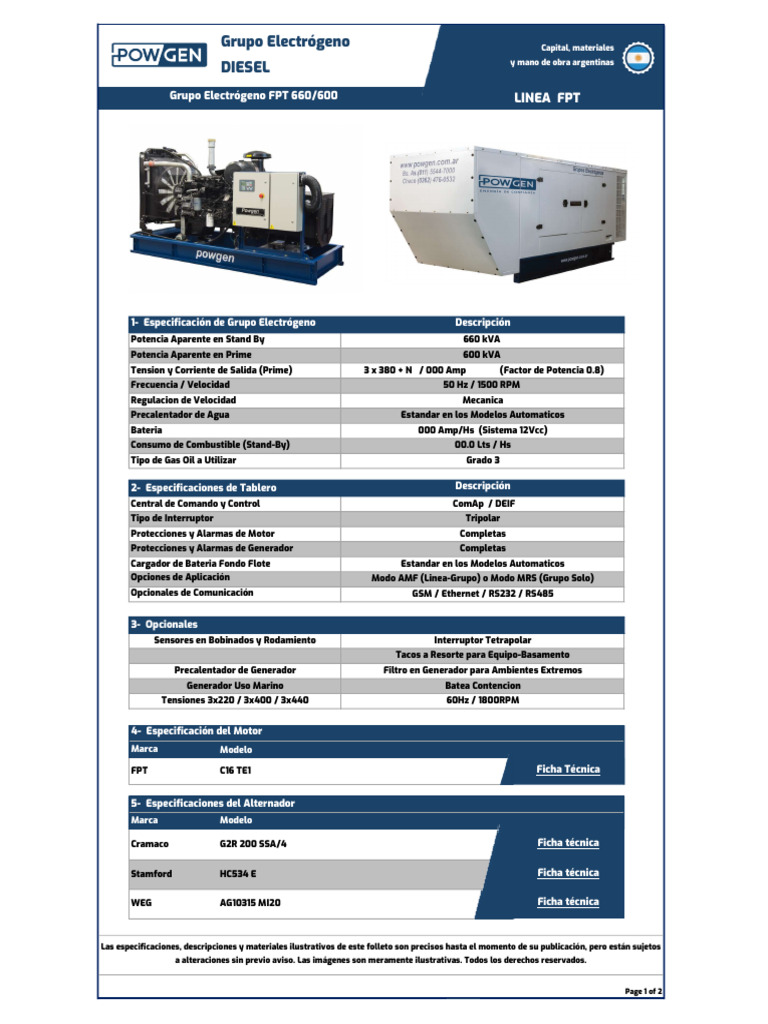 Gep.d.660kva - Stb-600kva - Pri .FPT | PDF | Ingenieria Eléctrica ...