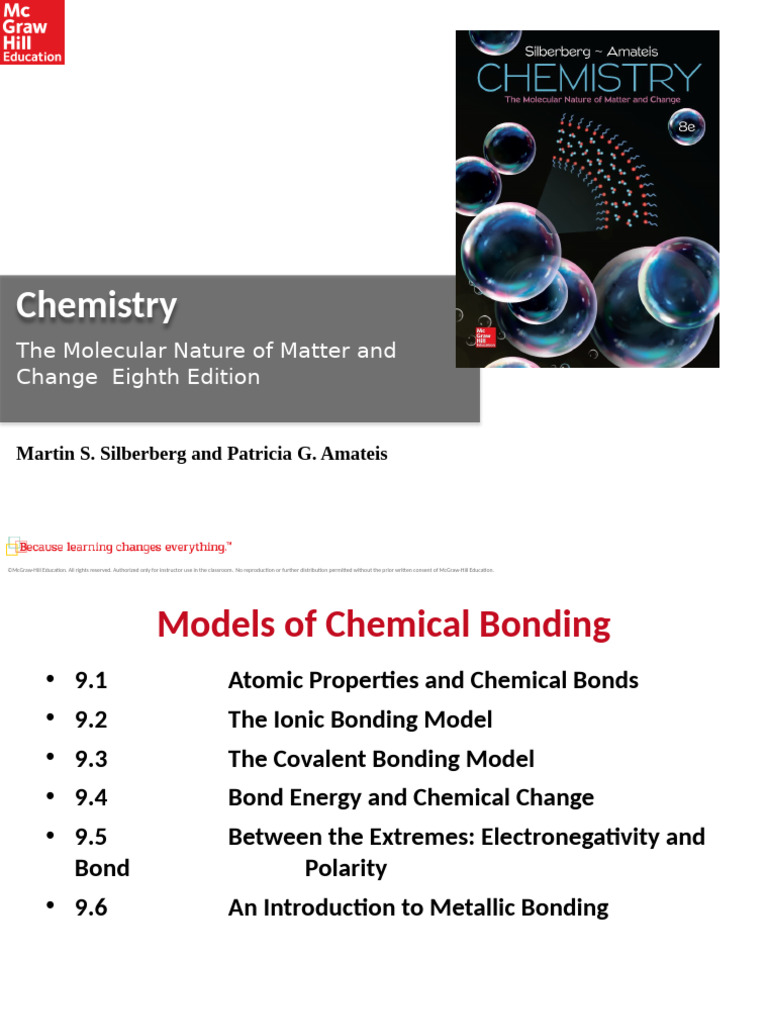 ch09 Lecture 8e Silberberg | PDF | Chemical Bond | Ionic Bonding