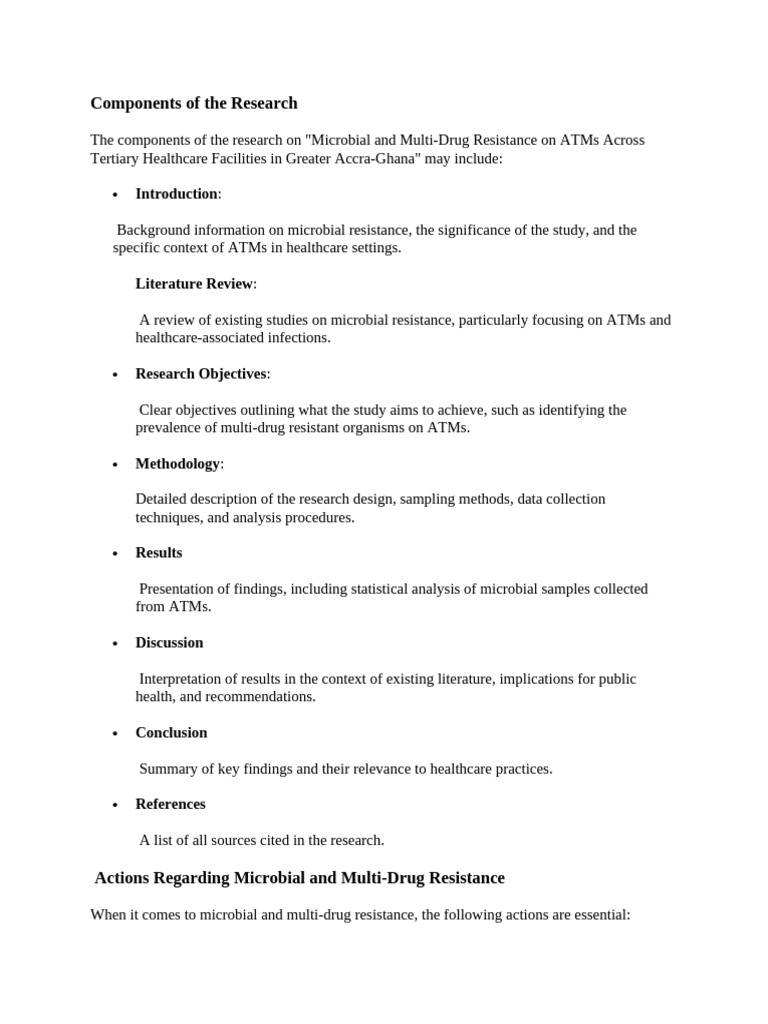 Components of The Research | PDF | Antimicrobial Resistance | Infection