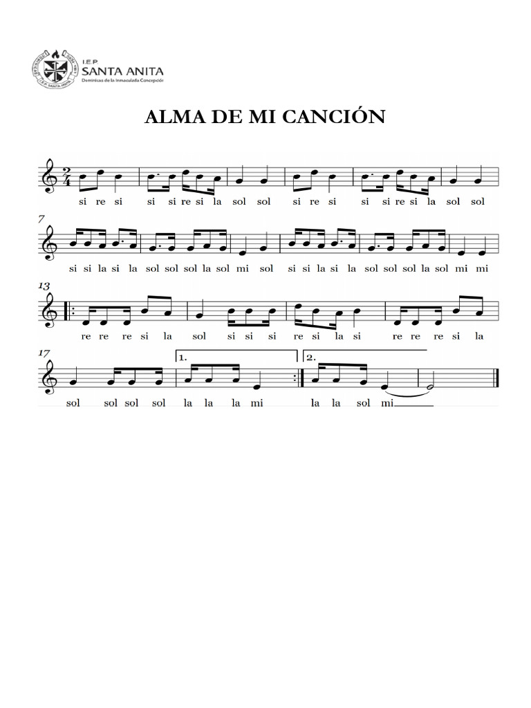 Alma de Mi Canción - Partitura | PDF