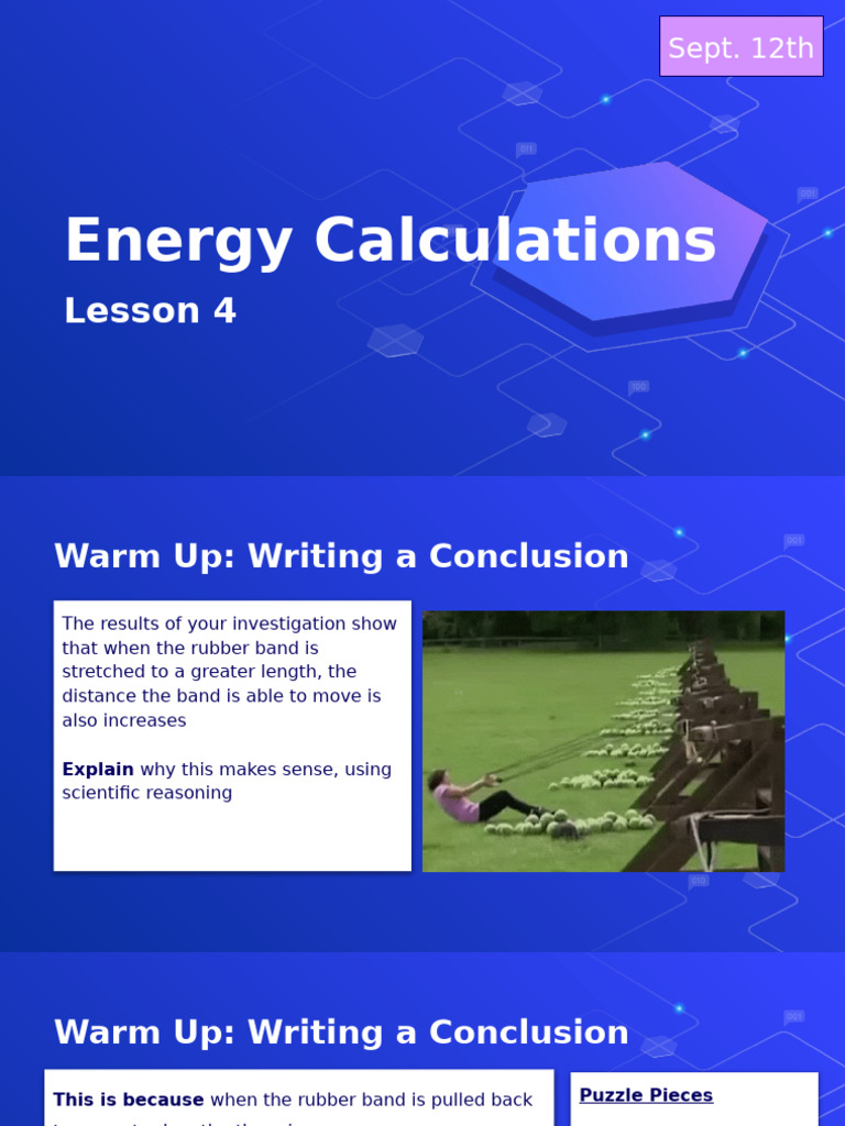 Lesson 4 - Energy Calculations | PDF | Potential Energy | Kinetic Energy
