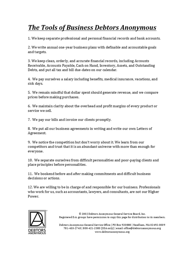 Business Debtors' Best Practices | PDF