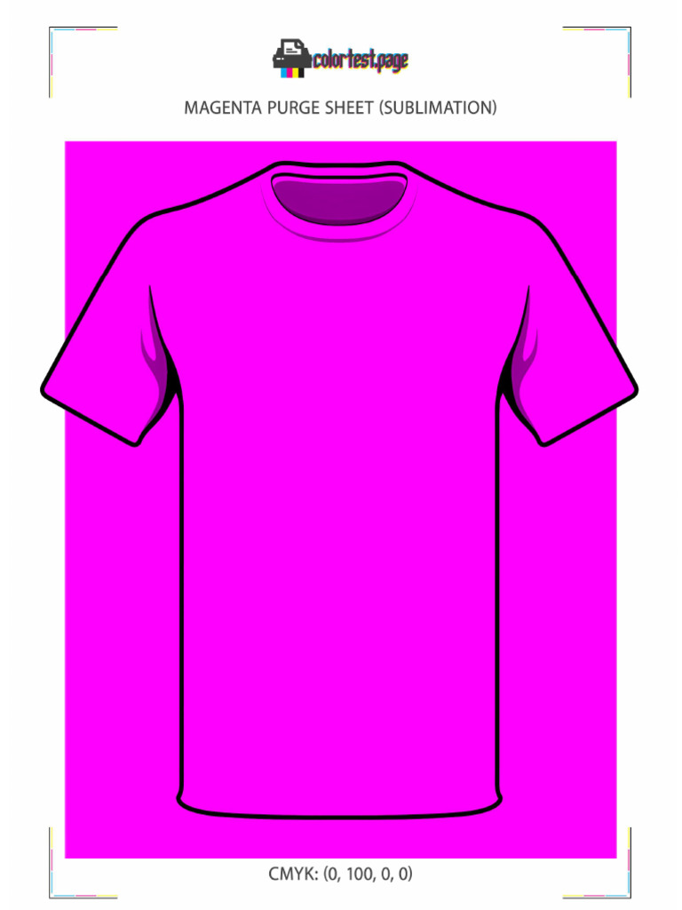 Magenta Purge Sheet Sublimation Template | PDF