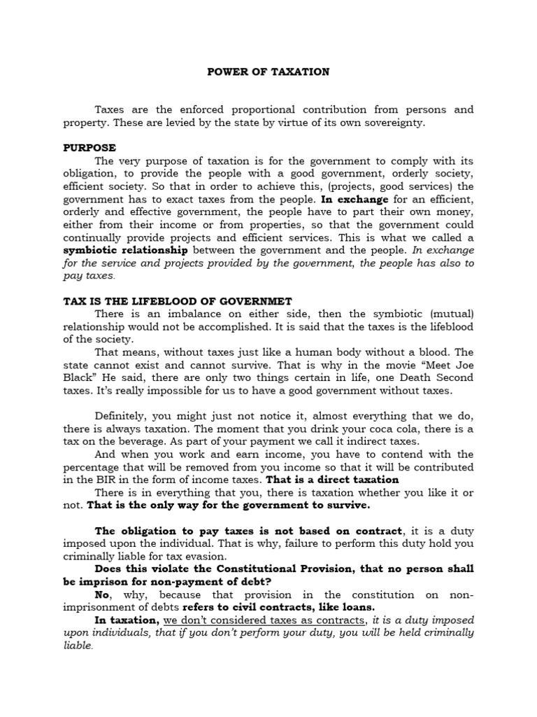 CHAPTER 7 TAXATION | PDF | Taxes | Double Taxation