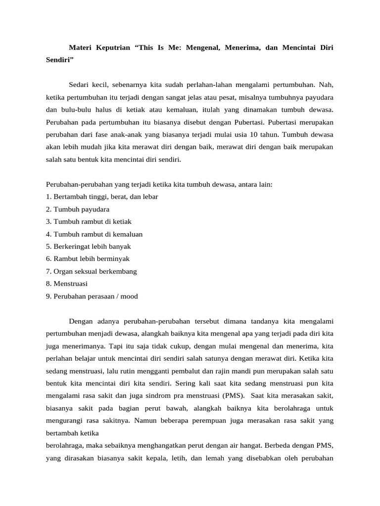 Materi Keputrian | PDF