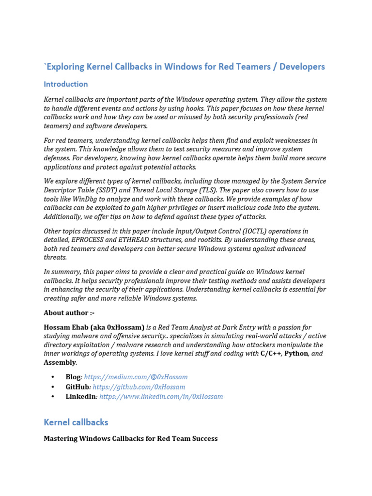 Kernel - Callbacks - in - Windows - For - Red - Teamers - Developers - 1734858551 2024-12-22 09 ...