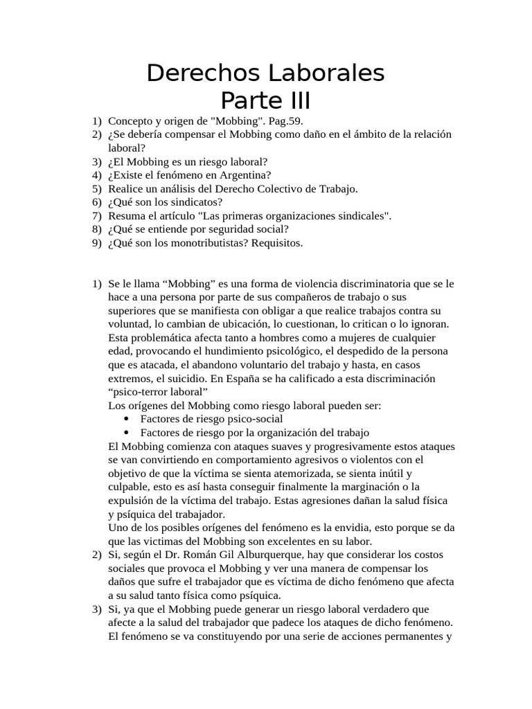 Derechos Laborales | PDF | Sindicato | Derecho laboral