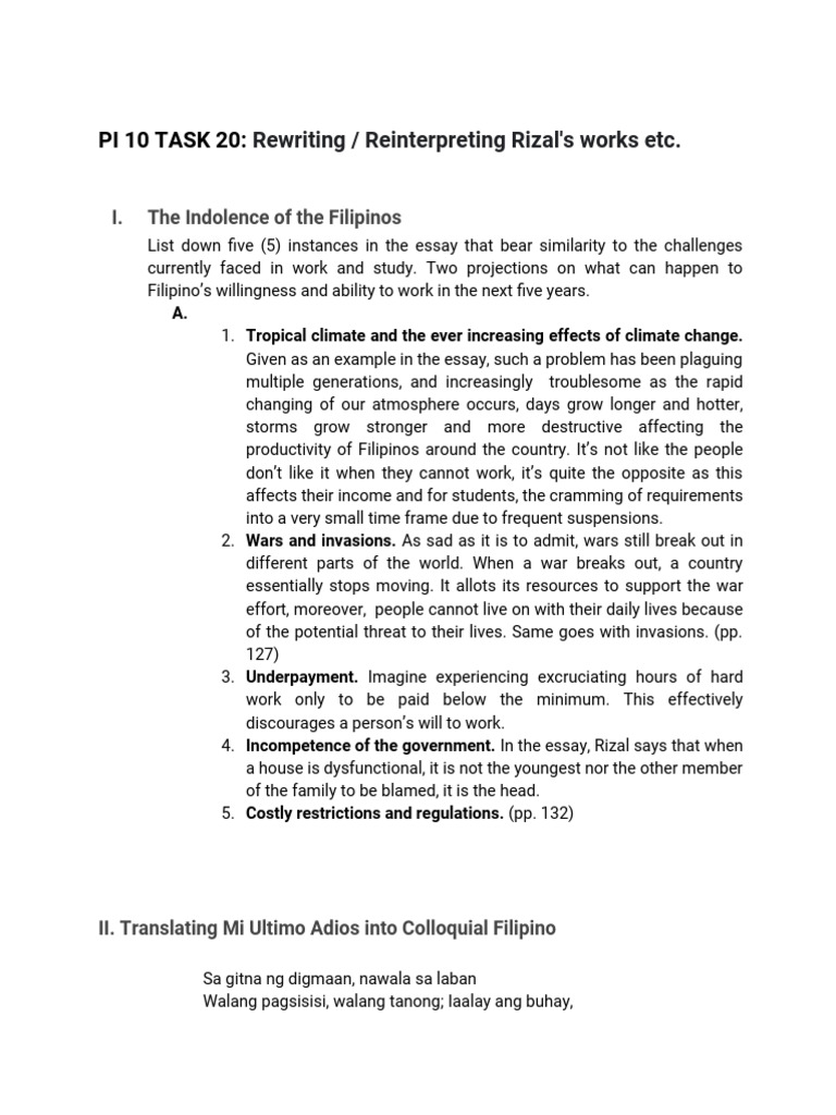 Rewriting _ Reinterpreting Rizal's works etc | PDF | Natural ...