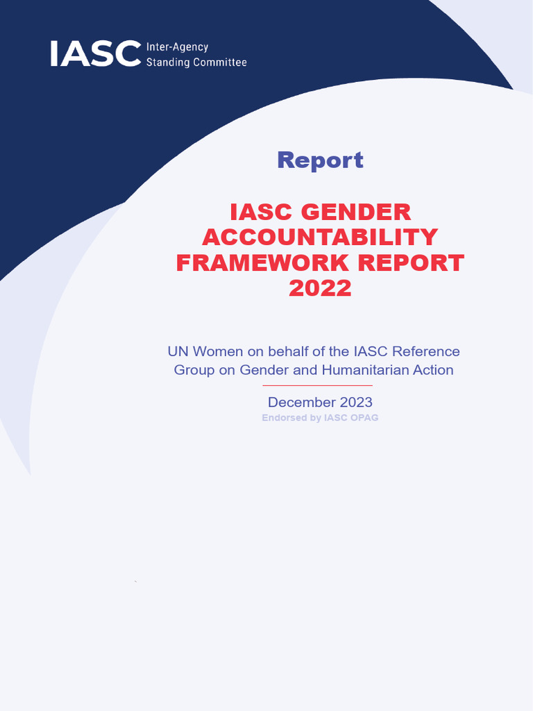 IASC Gender Accountability Framework Report 2022 | PDF | Gender ...