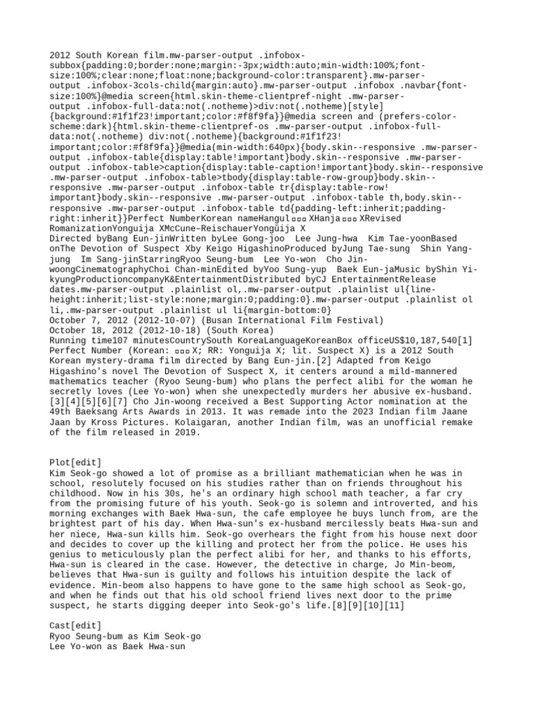 Perfect Number Film Pdf