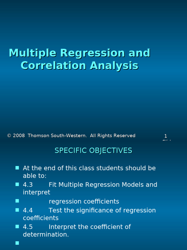 MULTIPLE REGRESSION LECTURE NOTES | PDF | Linear Regression ...