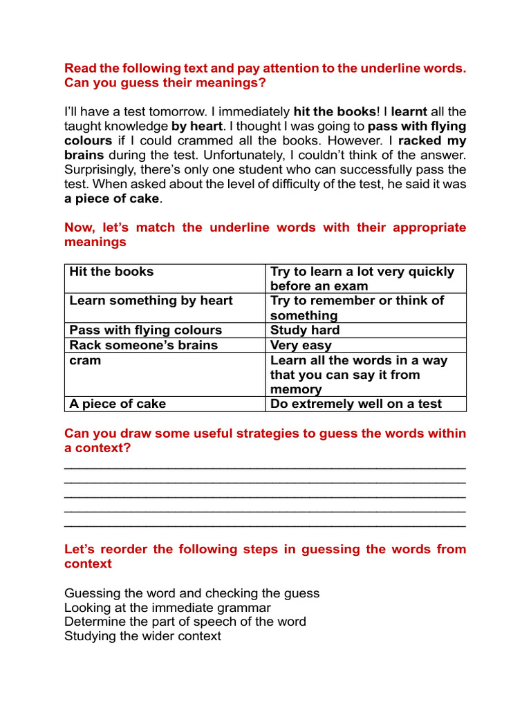 Guessing The Words | PDF